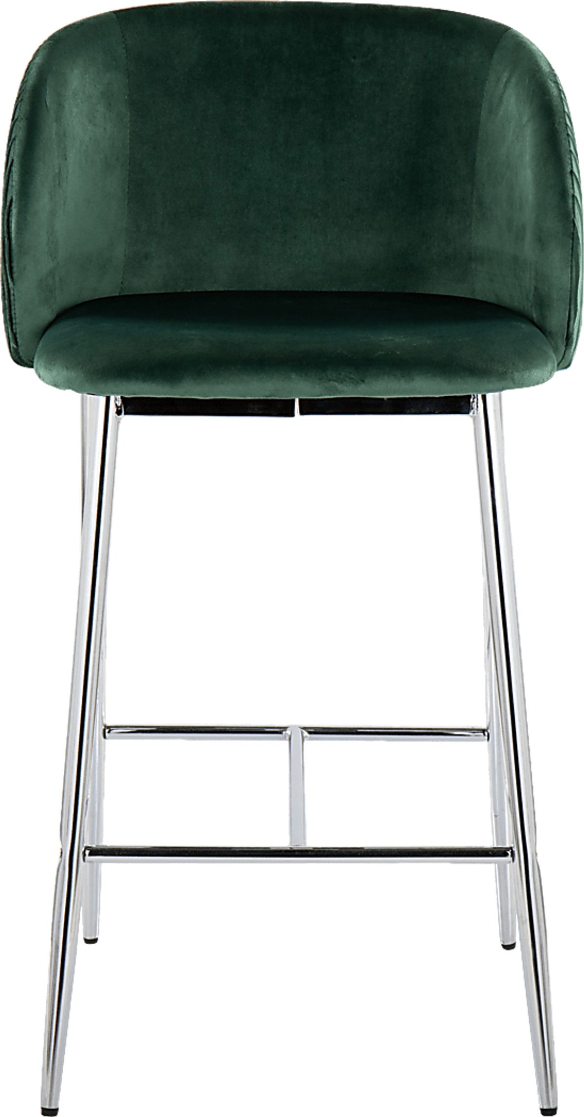 Marsanne VI Silver Gray Green Velvet Plush Counter Height Stool, Set Of ...