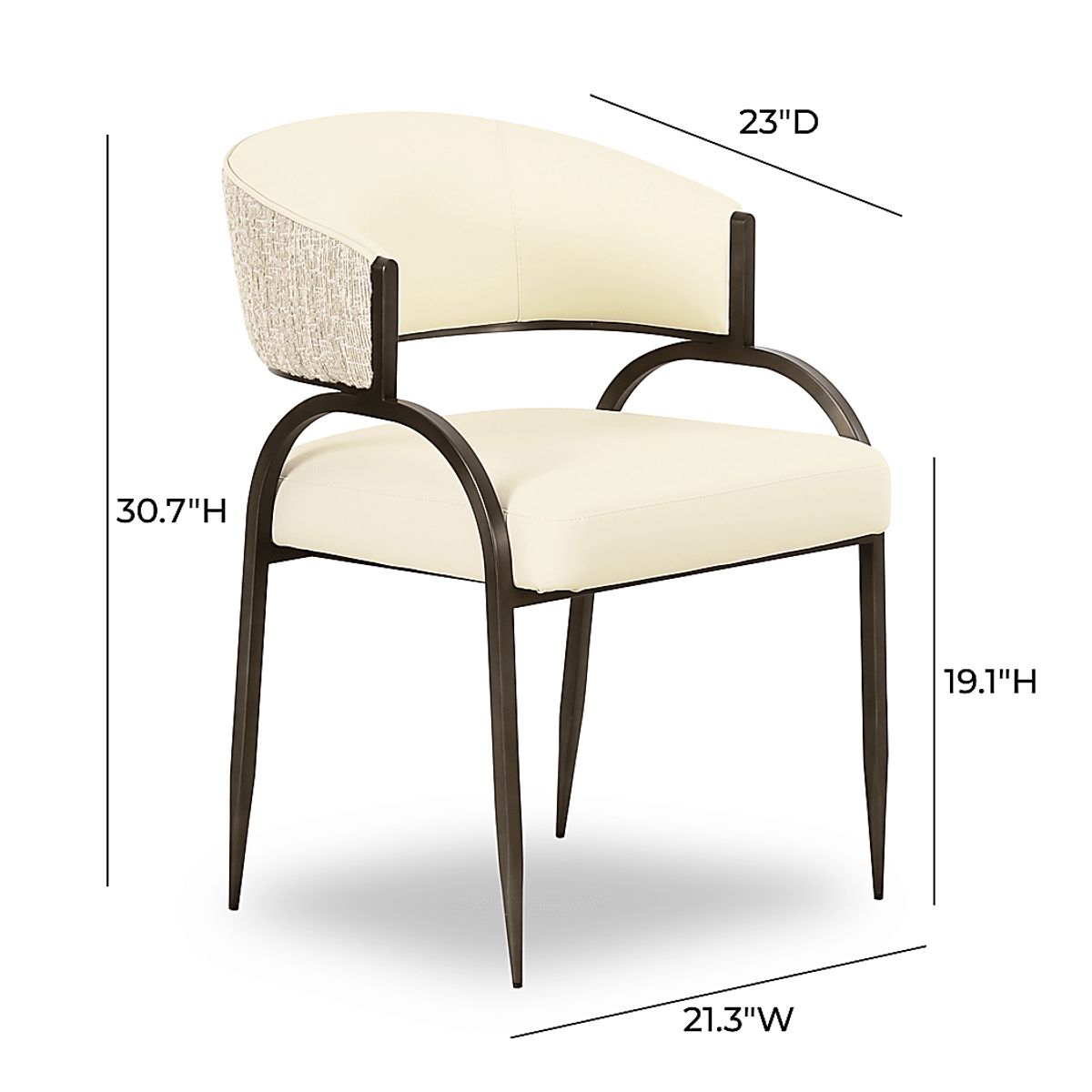Marscoms I Cream Colors,Light Wood,White Beige Polyurethane Fabric Arm ...