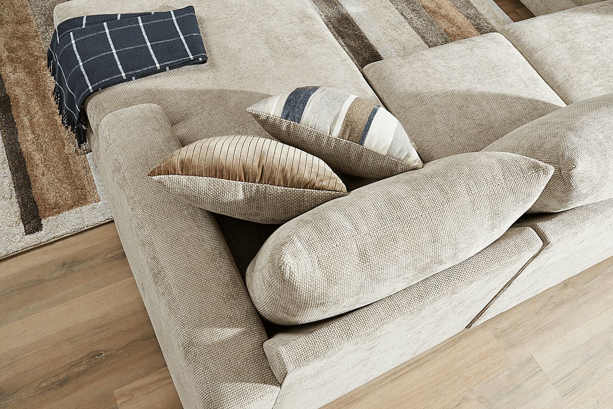 Martin 5 Pc Brown Chenille Fabric Living Room Set With 2 Pc Right Arm ...