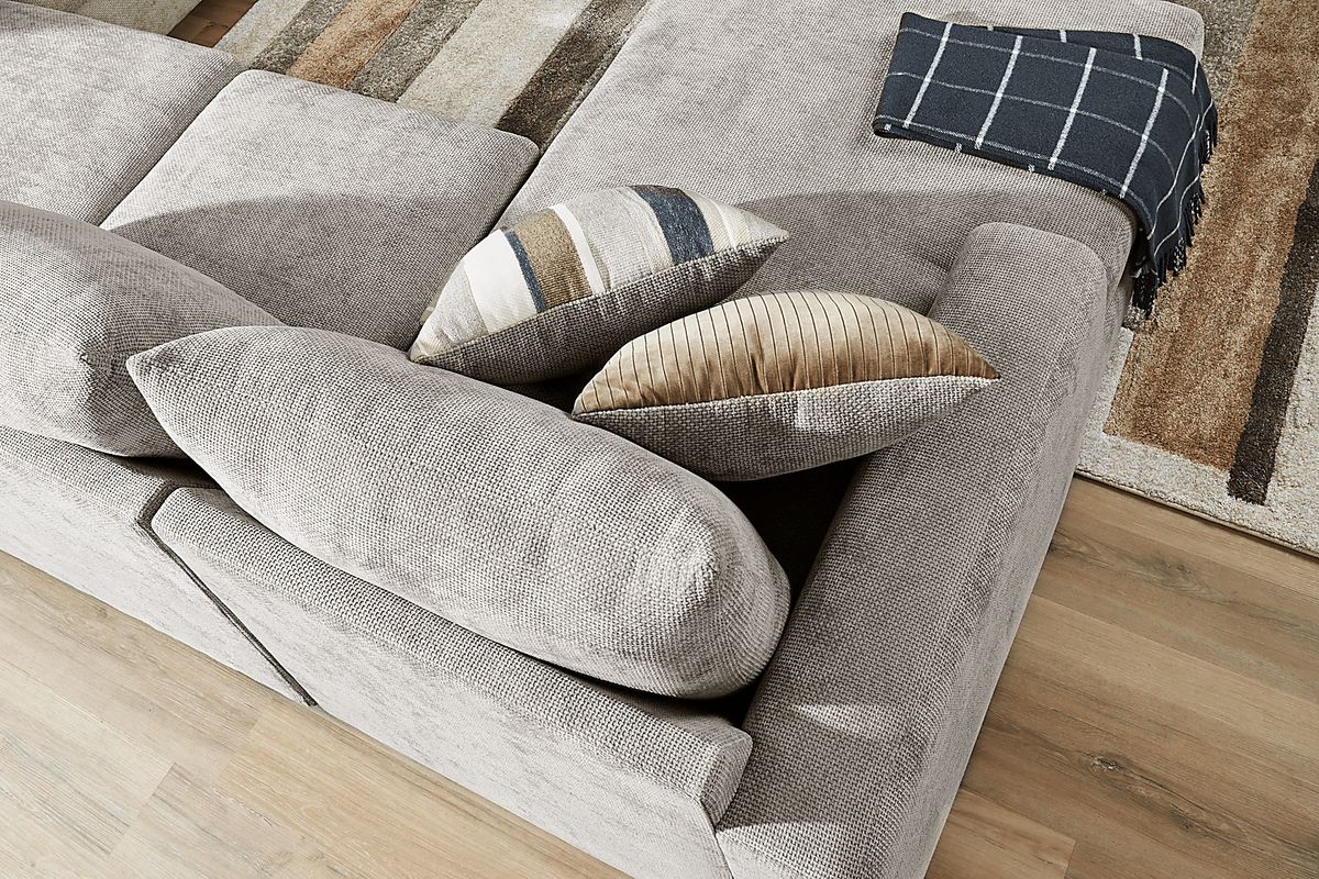 Martin Gray Chenille Fabric 2 Pc With Chaise Left Arm Sectional | Rooms ...