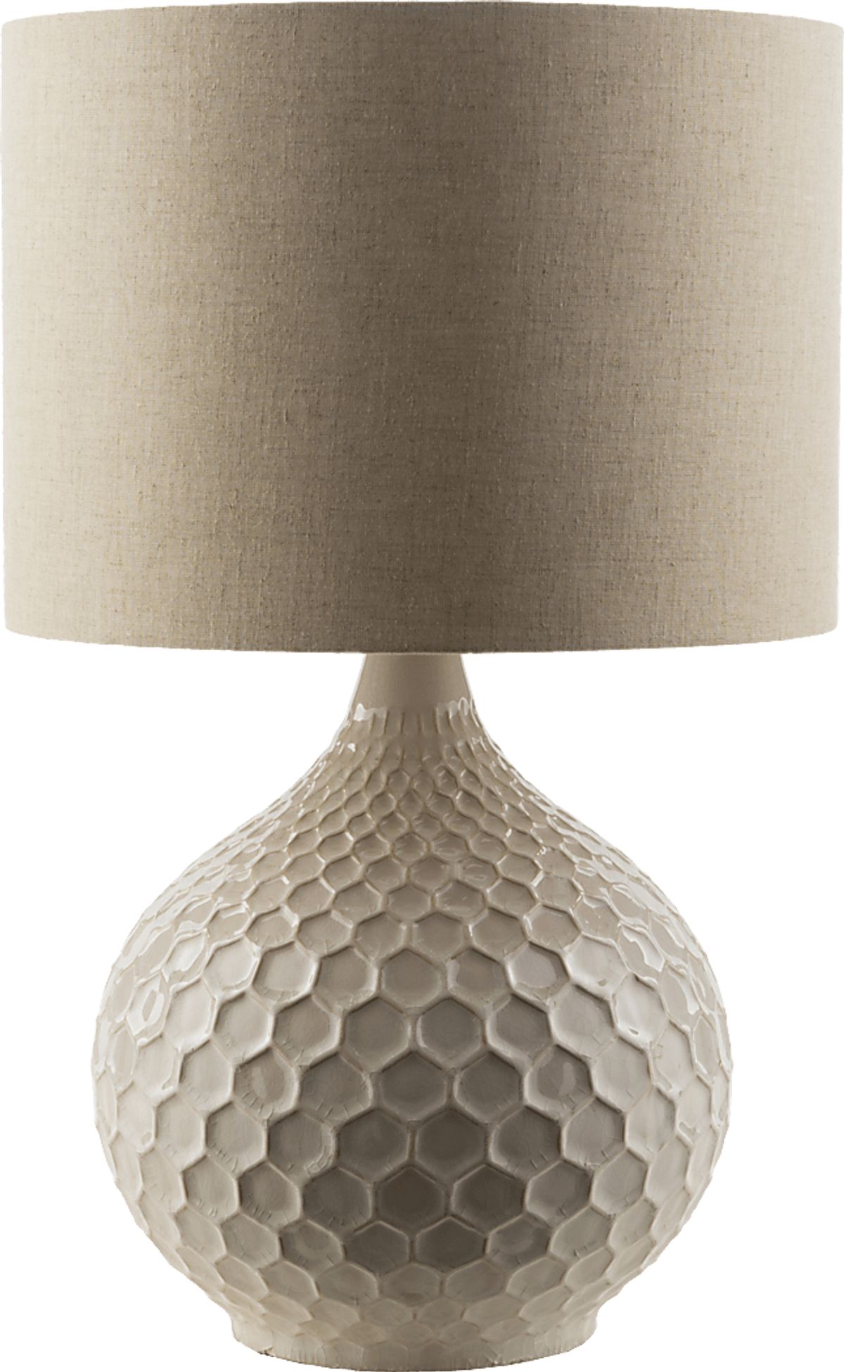 Masser Circle Ivory Beige Table Lamp | Rooms to Go