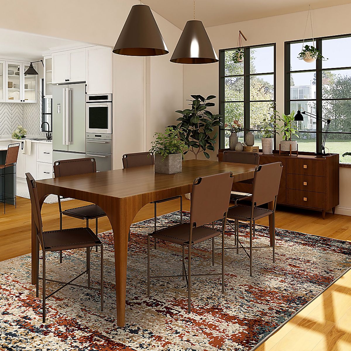 Matadosa Orange Orange,Red Rugs | Rooms to Go