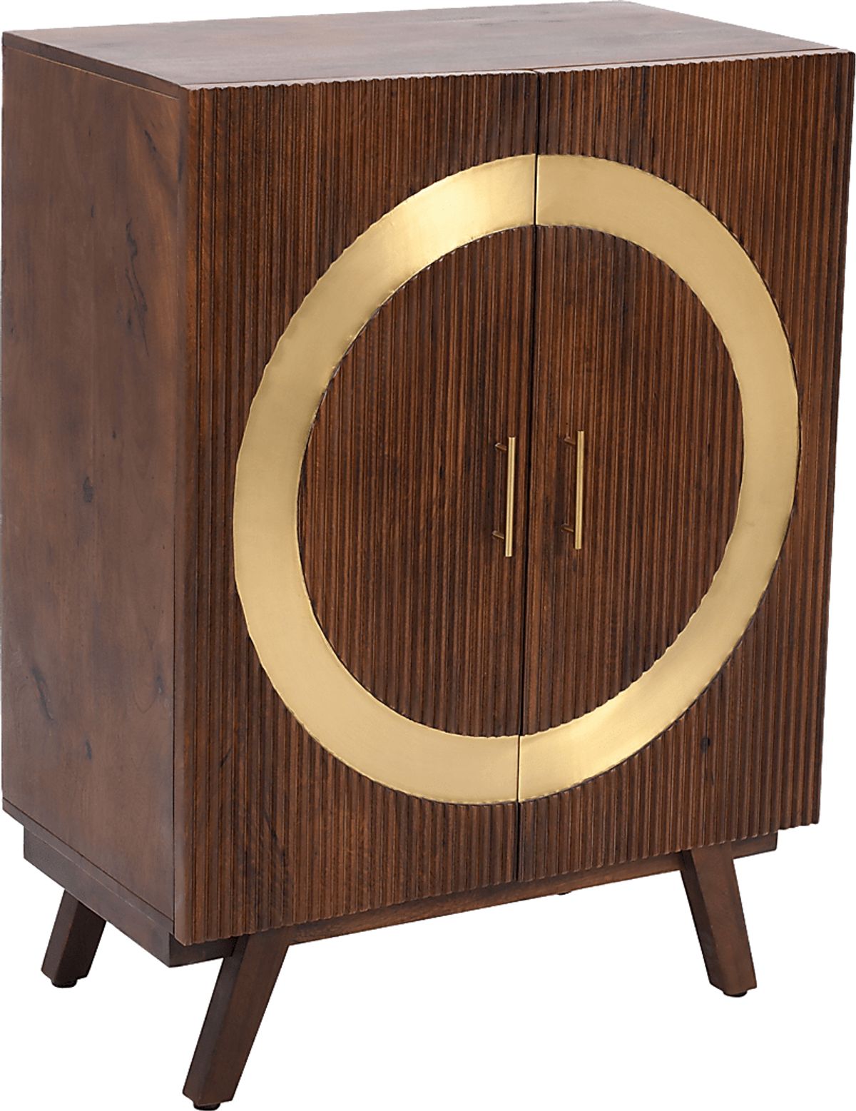 Matalin Brown Dark Wood Bar Cabinet | Rooms to Go