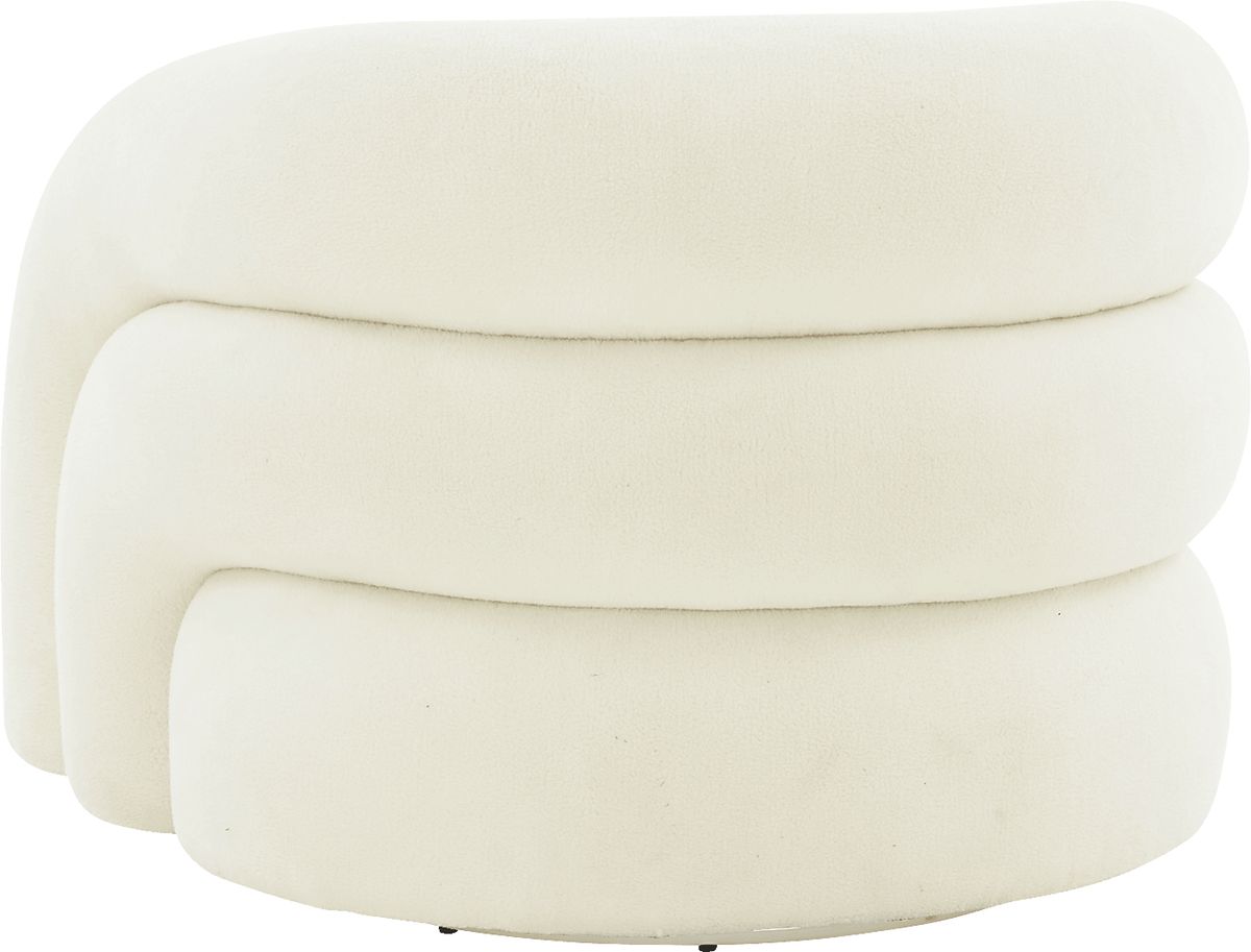 Matthai Cream Beige Polyester Fabric Accent Chair | Rooms to Go