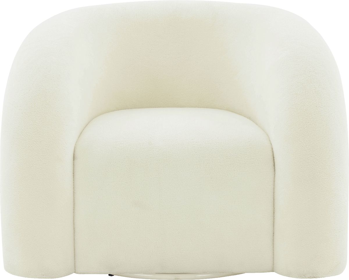 Matthai Cream Beige Polyester Fabric Accent Chair | Rooms to Go
