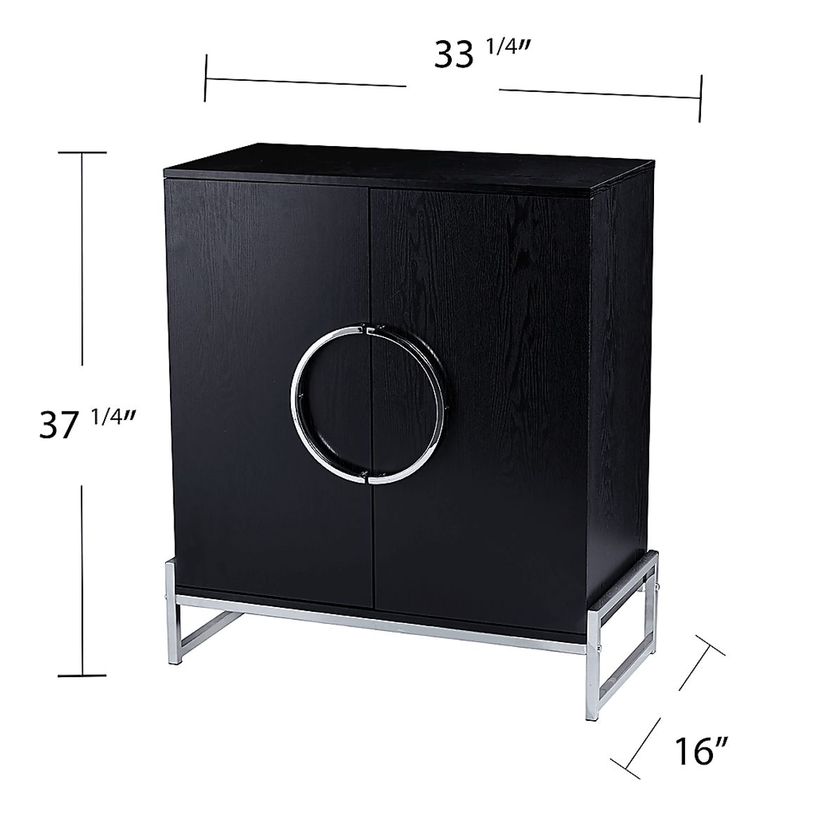 Mavelle Black Bar Cabinet - Rooms To Go