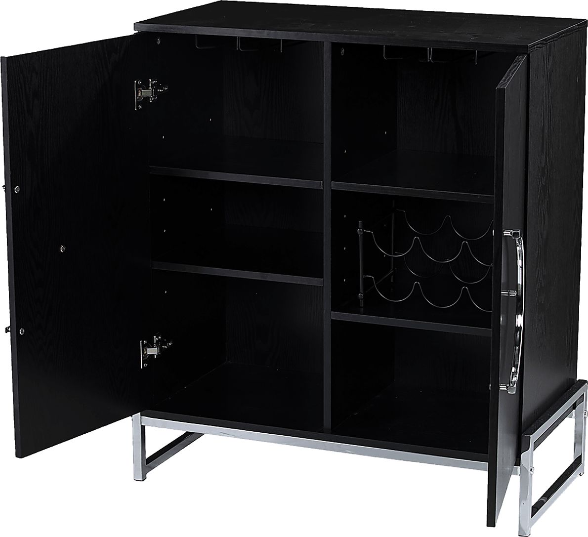 Mavelle Black Bar Cabinet - Rooms To Go