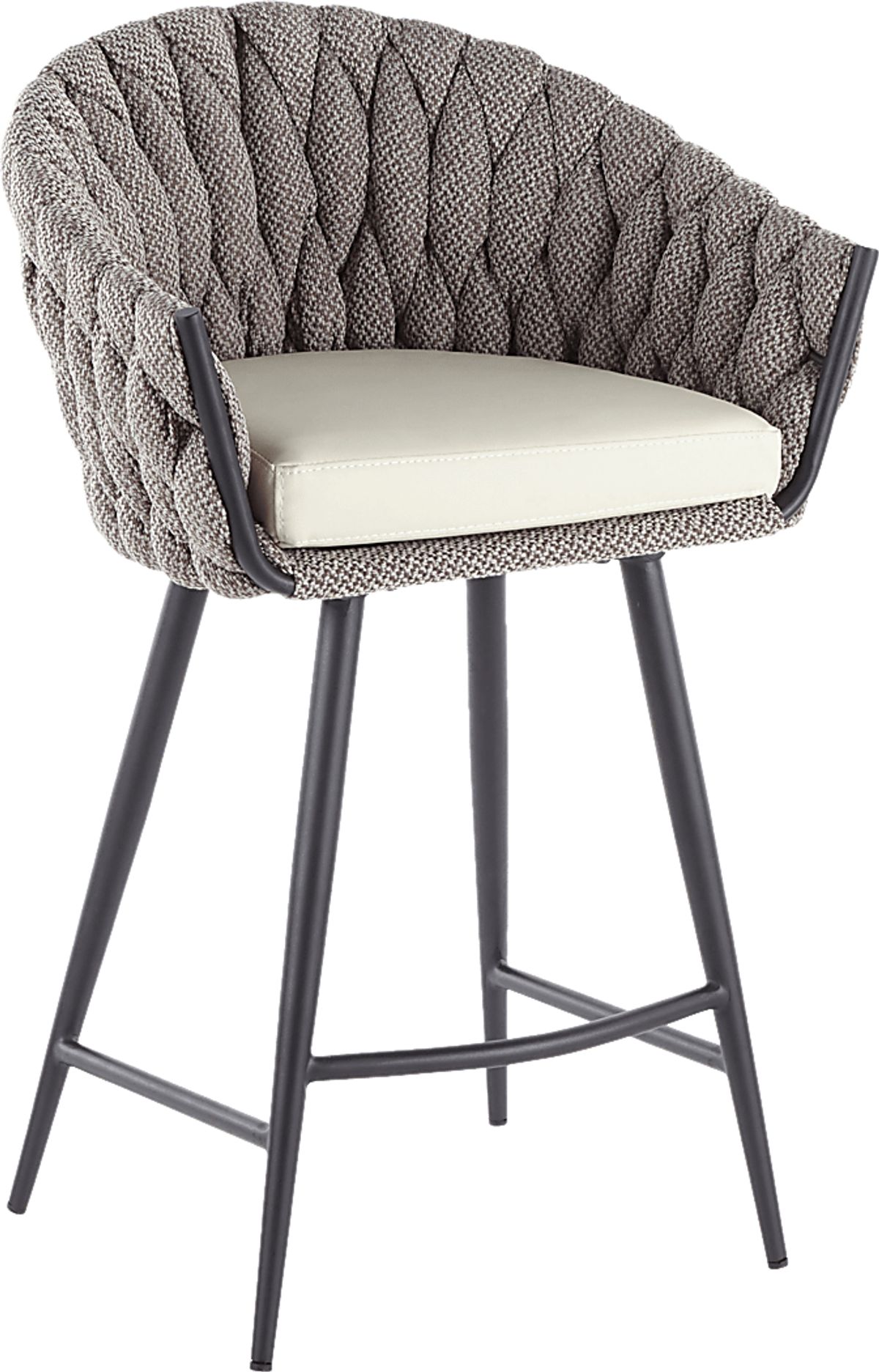 Maxine Lane Black Black,Colors Cream Beige Swivel Barstool | Rooms to Go