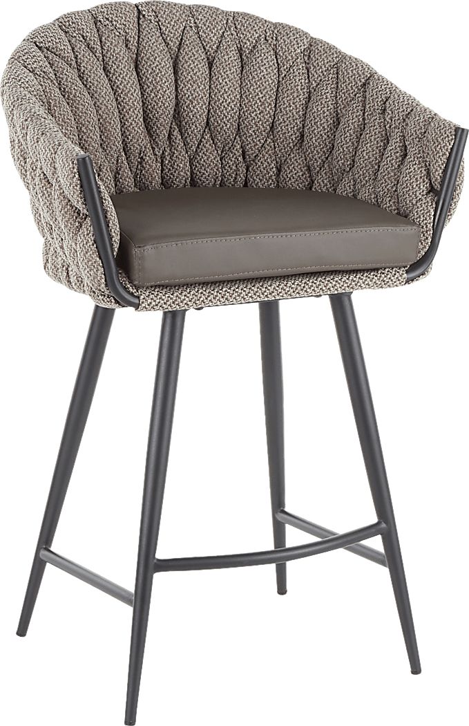 Maxine Lane Black Black,Colors Gray Coutner Height Stool | Rooms to Go