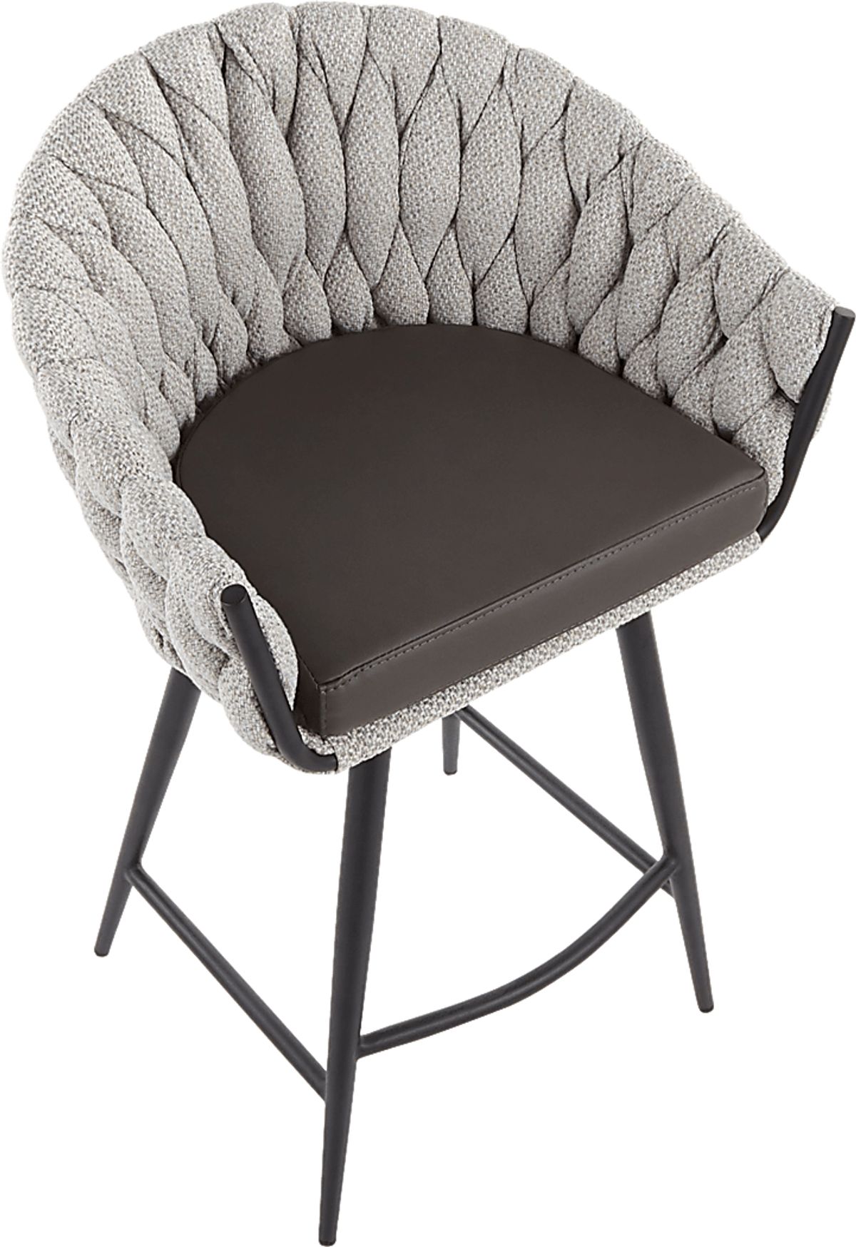 Maxine Lane Black Black,Colors Gray Swivel Barstool | Rooms to Go