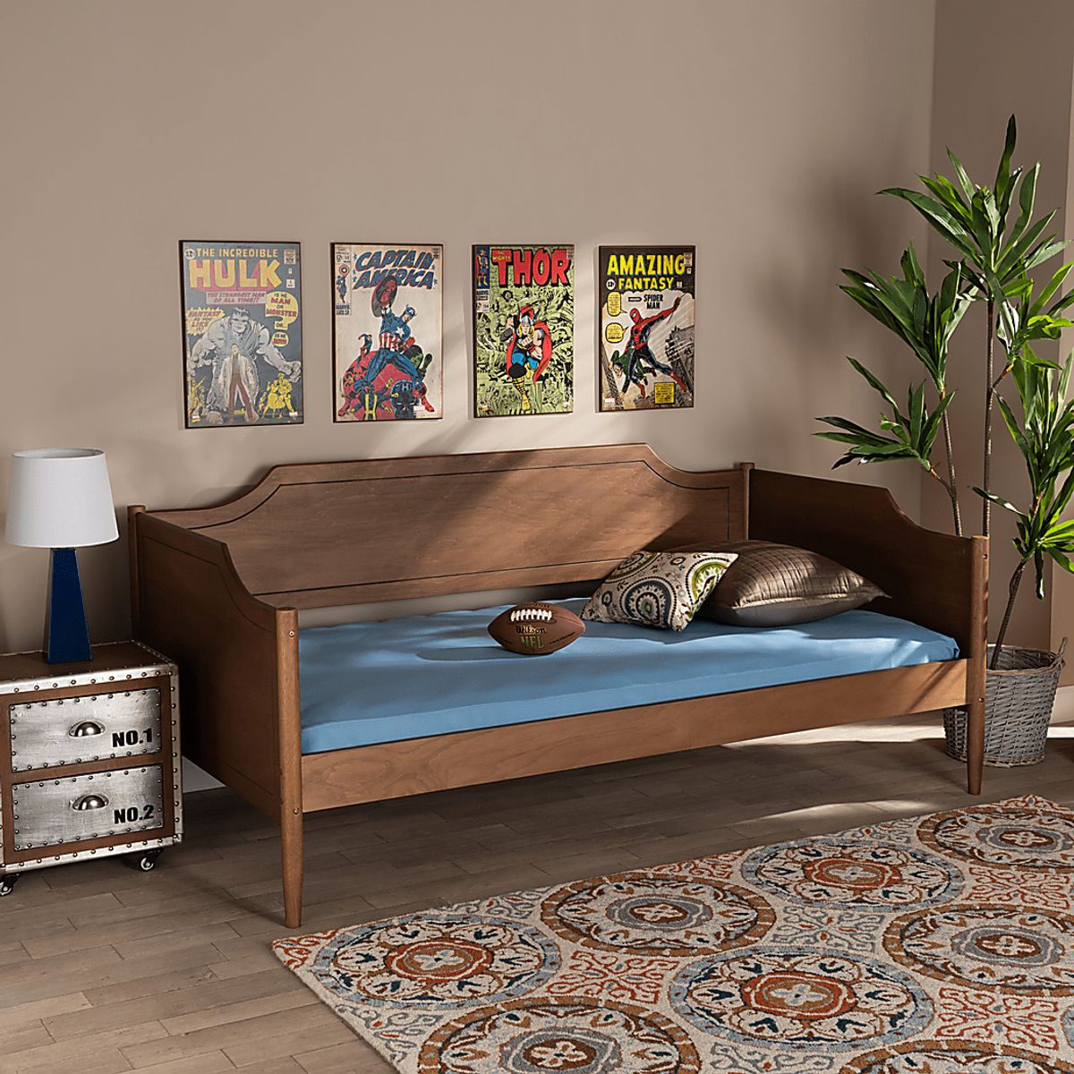 Mayfly Way Brown Dark Wood Daybed | Rooms to Go