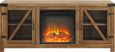 Maytor Brown Dark Wood 58" Console With Fireplace - Rooms To Go