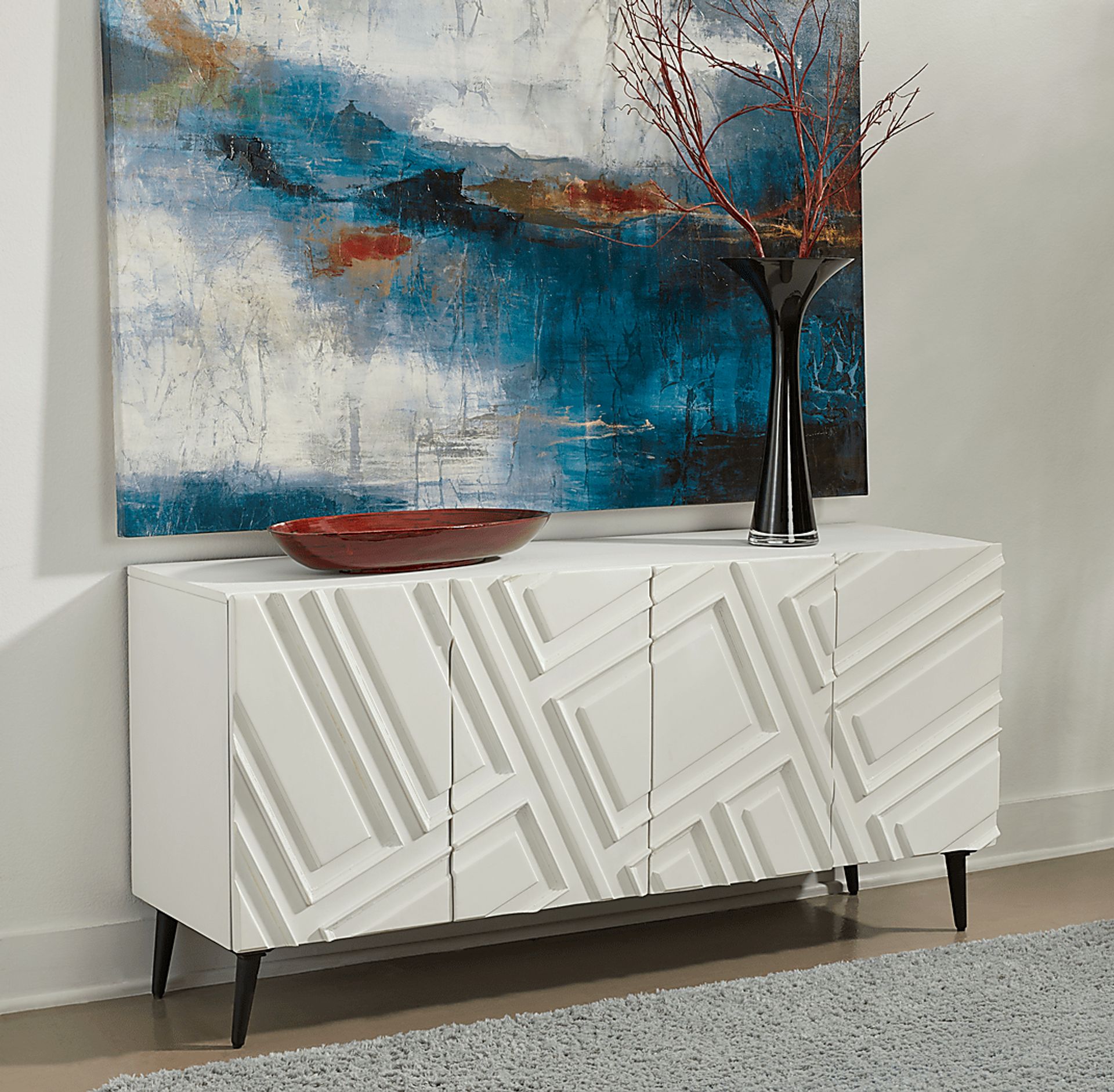 Mccarrell White Colors,White Credenza | Rooms to Go