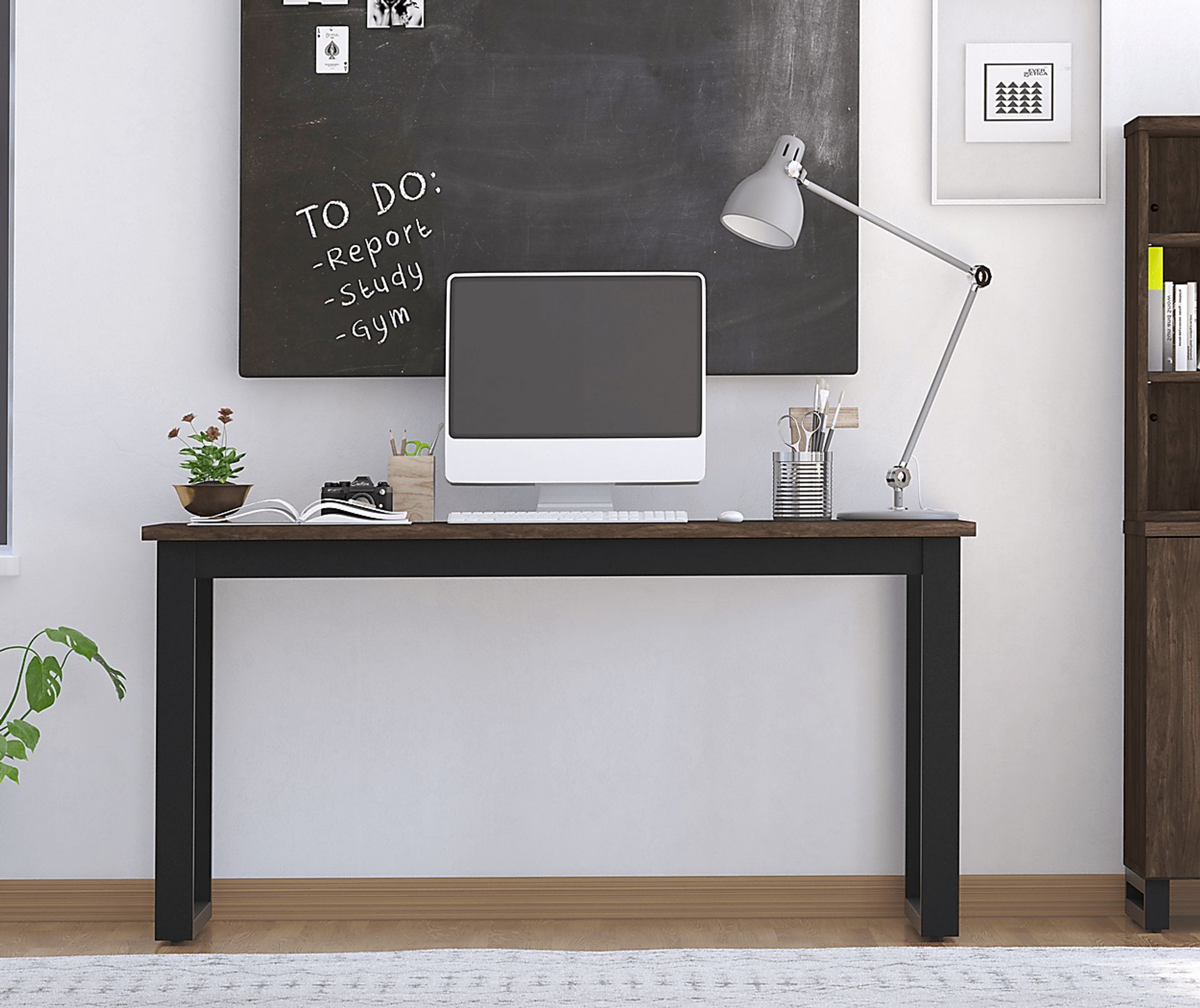 Mckelvey Brown Dark Wood Desk | Rooms to Go