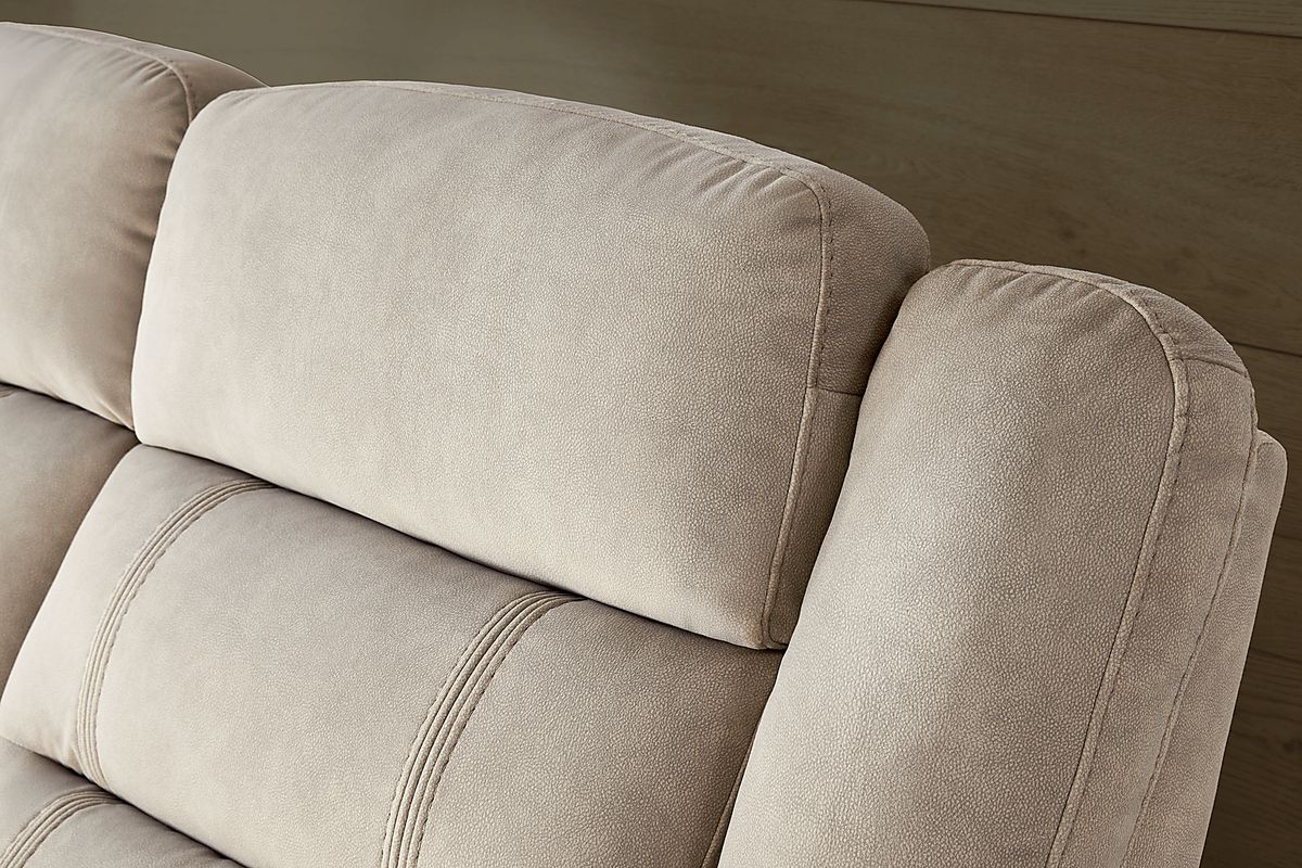 Mckinley Beige Microfiber Power Reclining Sofa | Rooms to Go
