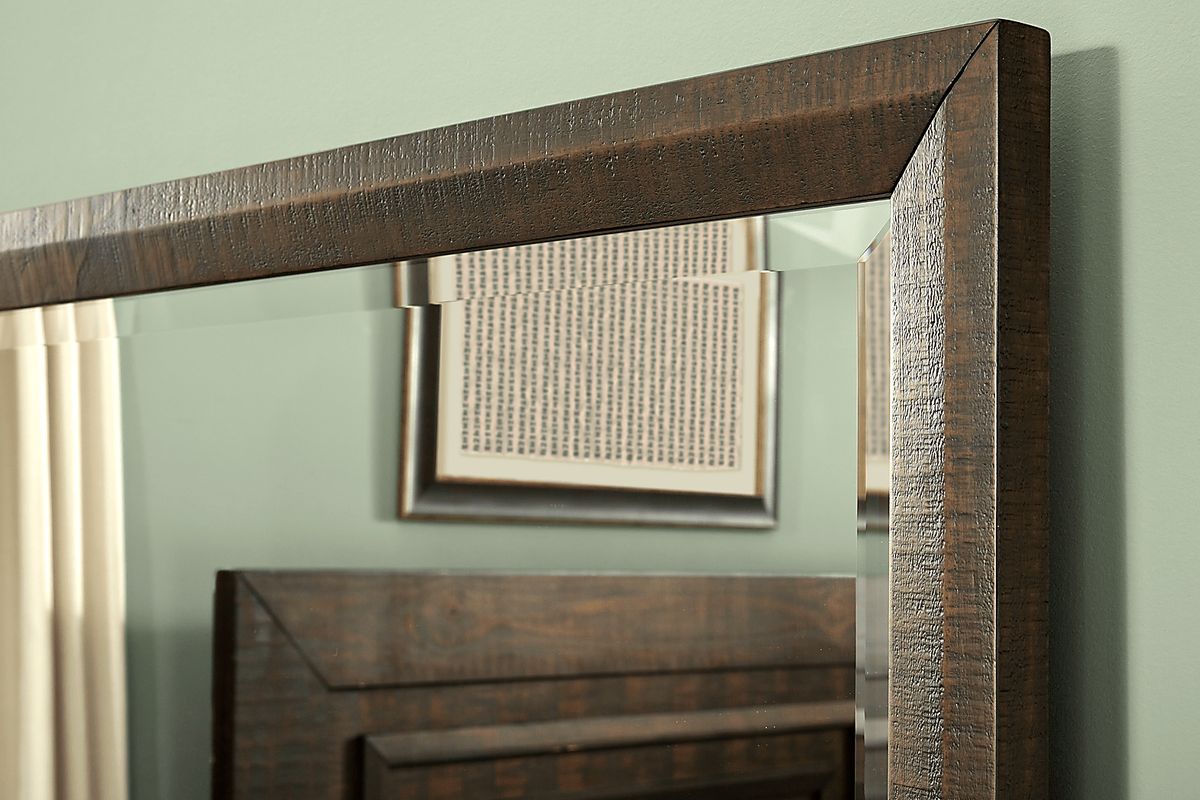 Mckinnon 5 Pc Dark Brown Wood Queen Bedroom Set With 3 Pc Queen Bed ...