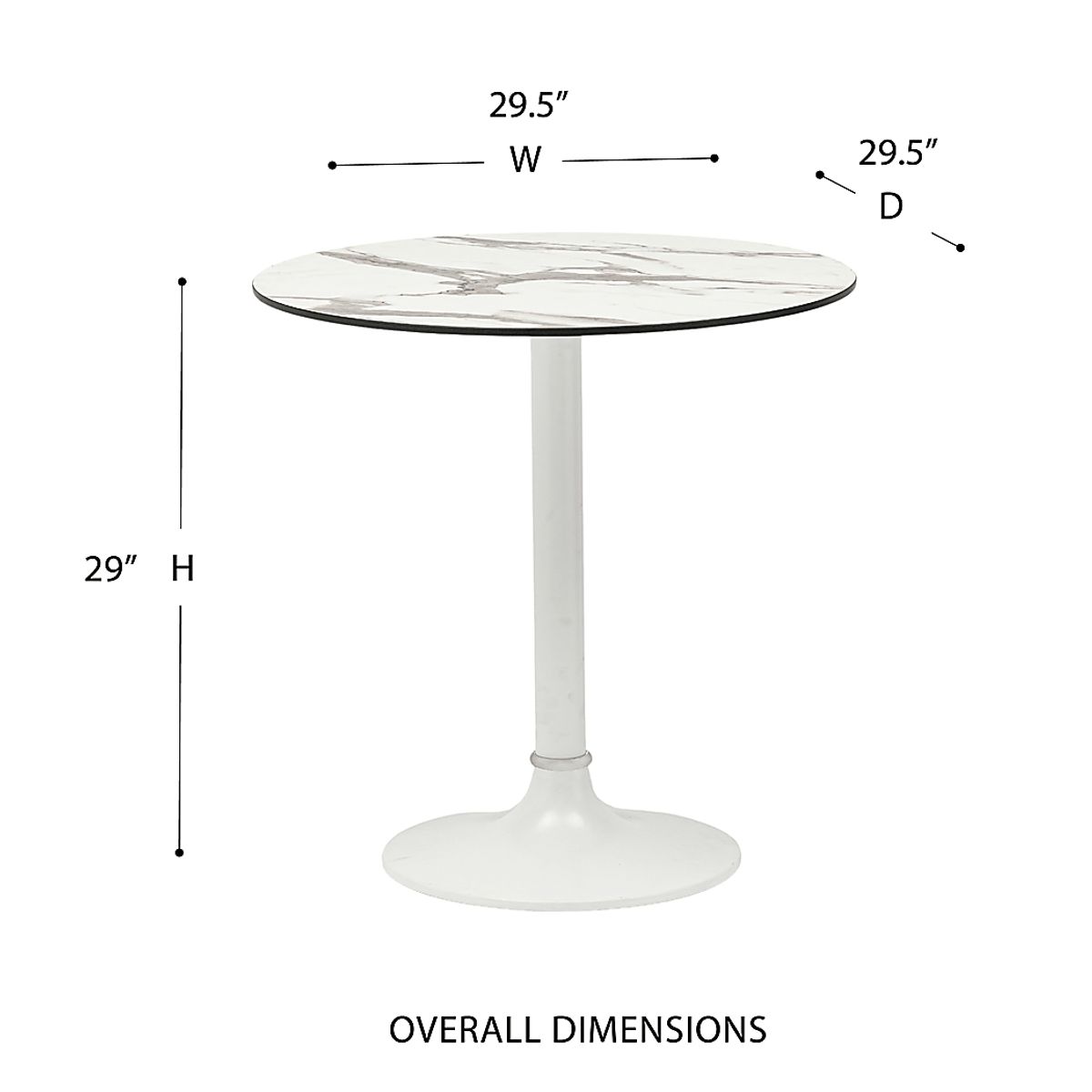 Mcmahan White Colors,White Bistro Table | Rooms to Go