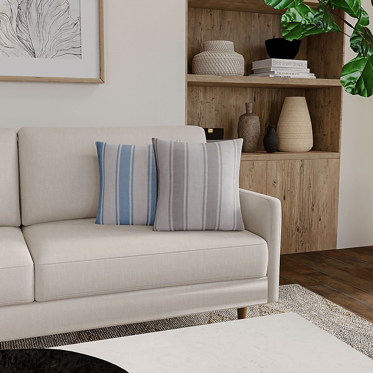 Mehis Blue Outdoor Accent Pillow | Rooms to Go