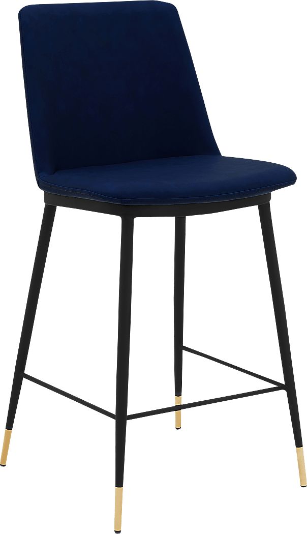 Melaina Dark Blue Counter Height Stool - Rooms To Go