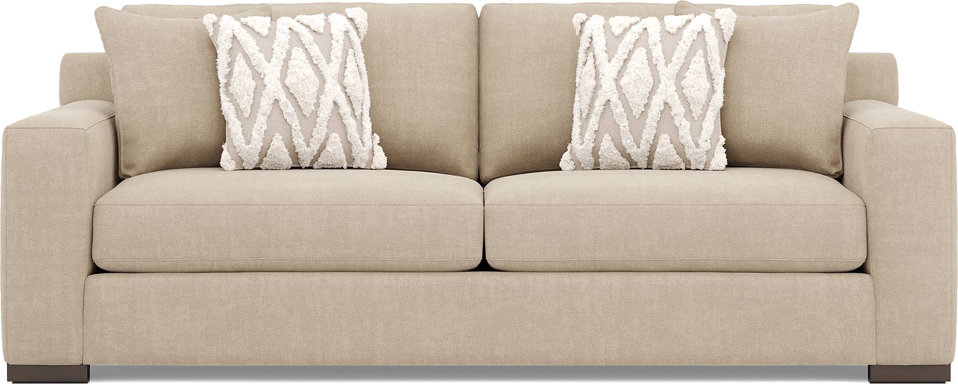 Drew & Jonathan Melbourne 3 Pc Beige Chenille Fabric Living Room Set ...