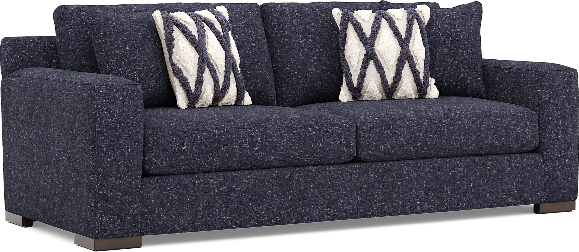 Drew & Jonathan Melbourne 5 Pc Midnight Blue Chenille Fabric Living ...