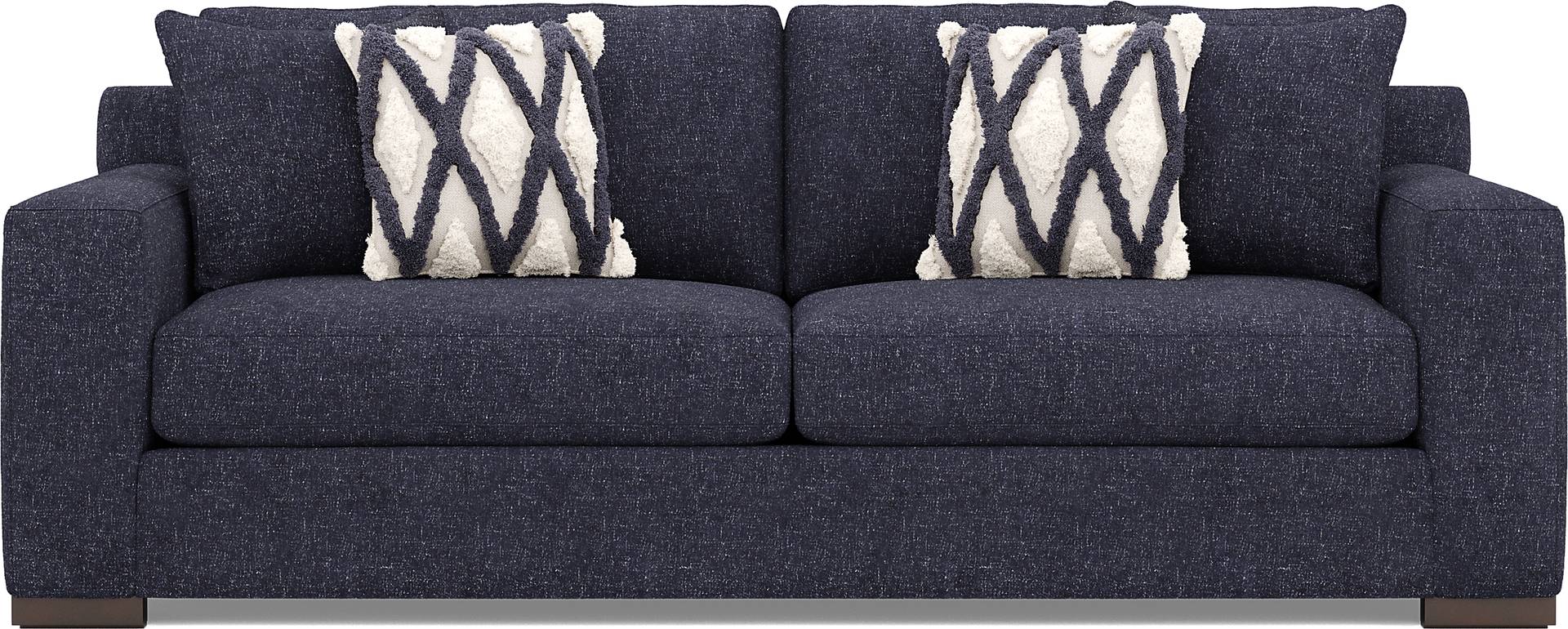 Drew & Jonathan Melbourne 2 Pc Midnight Blue Chenille Fabric Living ...