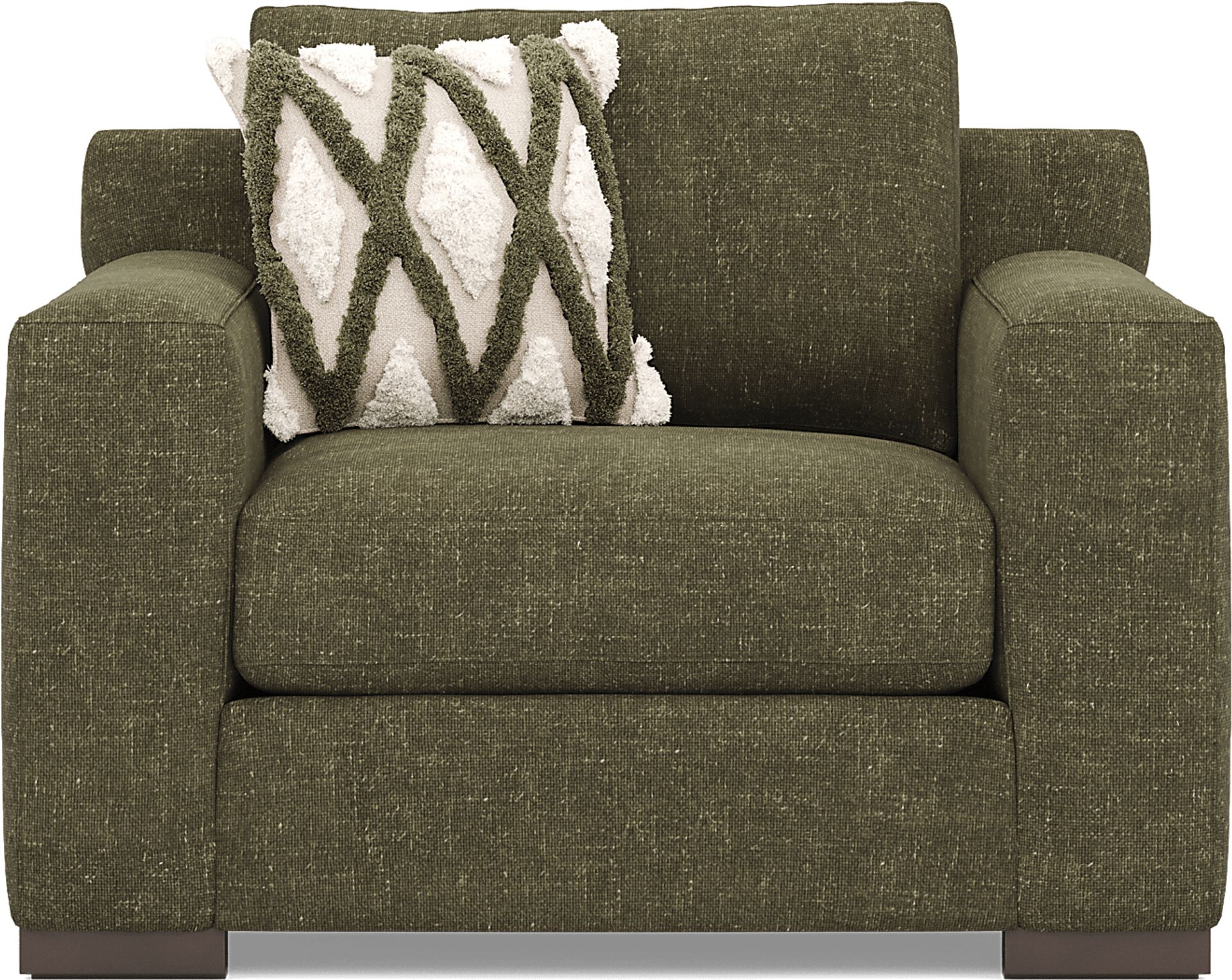 Drew & Jonathan Melbourne 5 Pc Olive Green Chenille Fabric Living Room ...