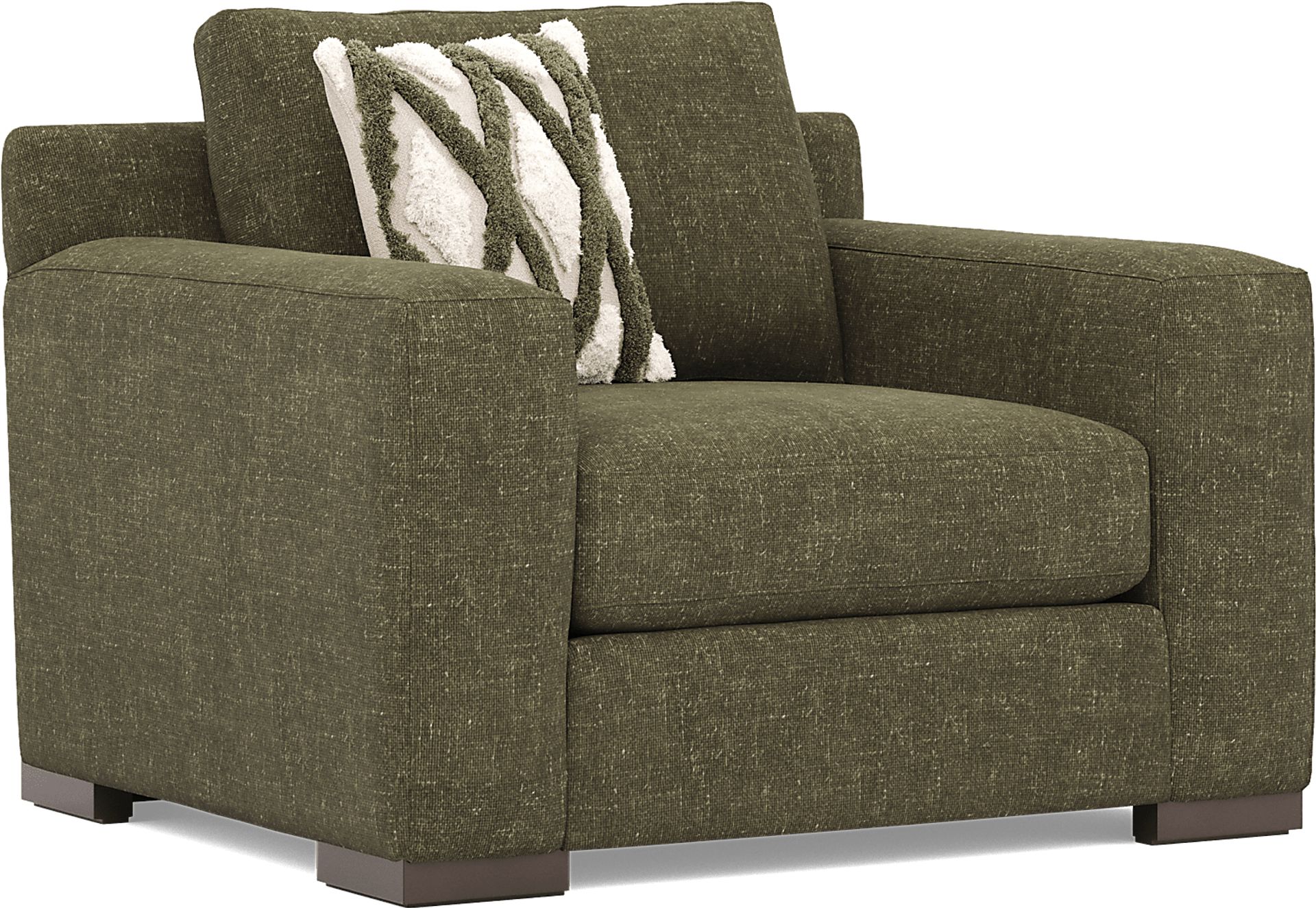 Drew & Jonathan Melbourne 5 Pc Olive Green Chenille Fabric Living Room ...