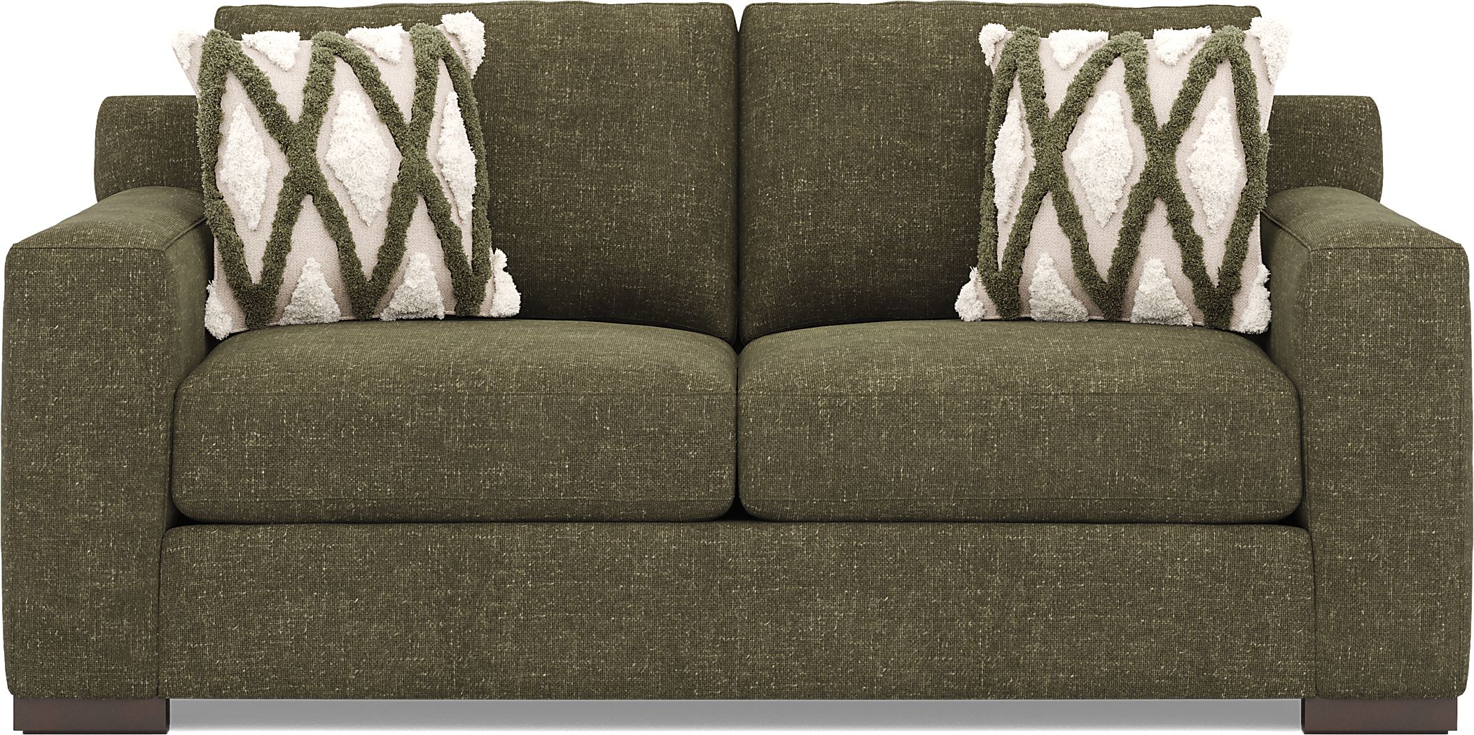 Drew & Jonathan Melbourne Olive Green Chenille Fabric Sofa | Rooms to Go