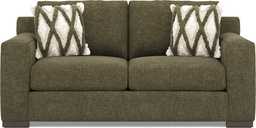 Drew & Jonathan Melbourne Olive Green Chenille Fabric Loveseat | Rooms ...