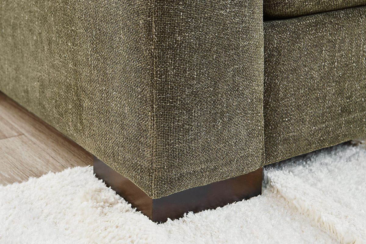 Drew & Jonathan Melbourne 7 Pc Olive Green Chenille Fabric Sleeper ...