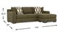 Drew & Jonathan Melbourne Olive Green Chenille Fabric Sofa Chaise ...