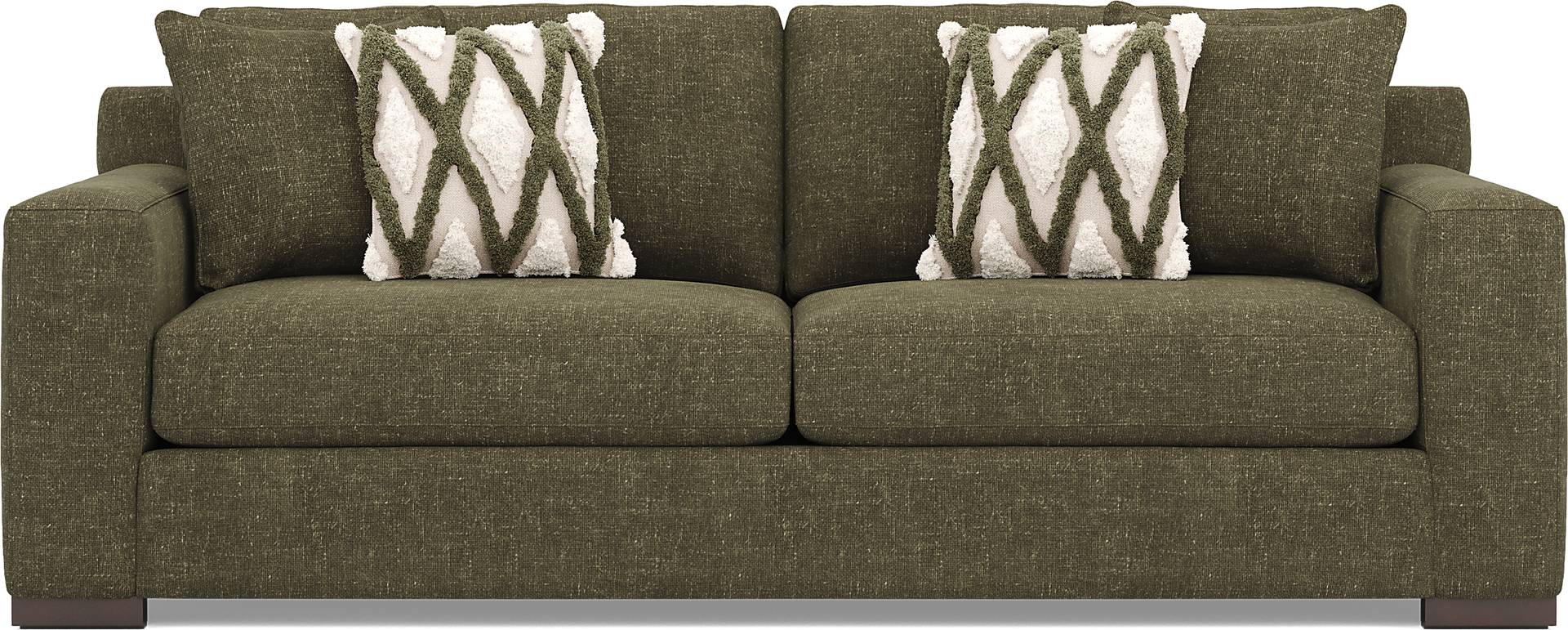Drew & Jonathan Melbourne 5 Pc Olive Green Chenille Fabric Living Room ...