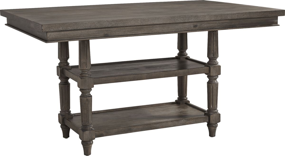 Melian Woods 5 Pc Brown Dark Wood Dining Room Set With Counter Height ...