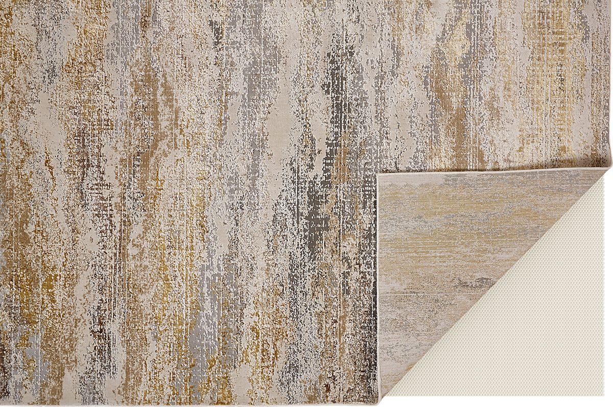 Melirane Gold,Gray,Ivory Beige,Gray,Yellow Rugs | Rooms to Go