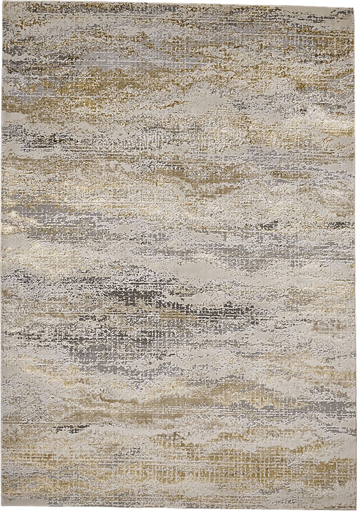 Melirane Gold,Gray,Ivory Beige,Gray,Yellow Rugs | Rooms to Go