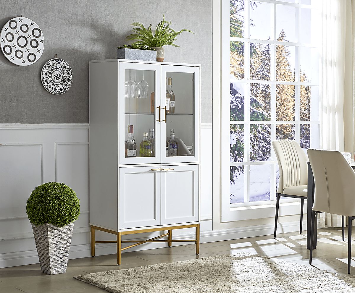 Mellodia White Colors,White Server | Rooms to Go