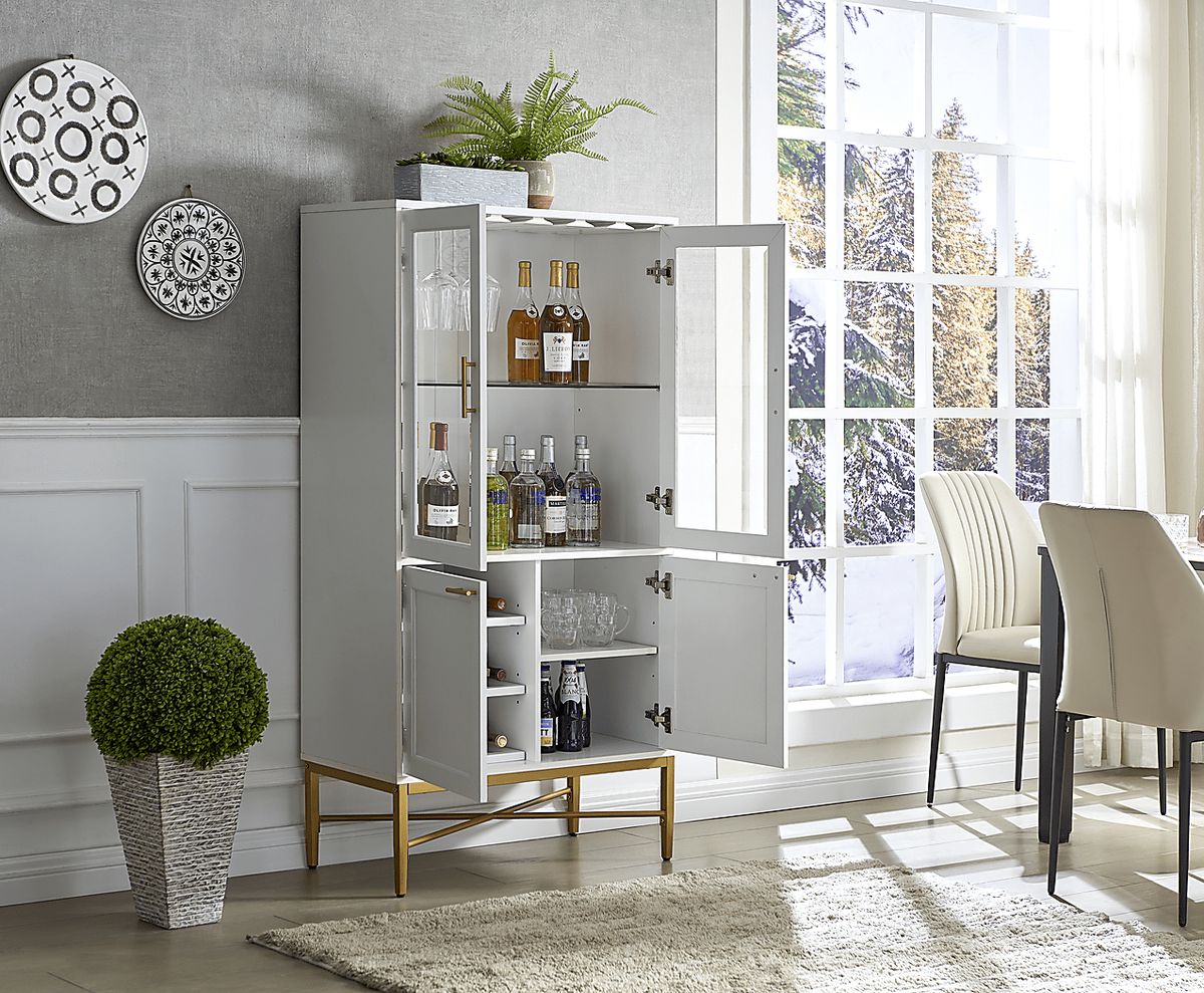 Mellodia White Colors,White Server | Rooms to Go