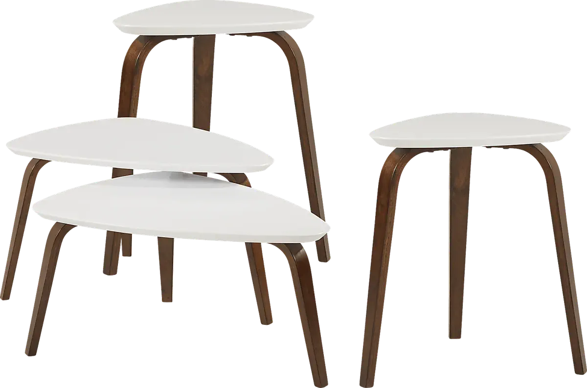 Melodina 4 Pc White Colors,White 3 Table Set | Rooms to Go