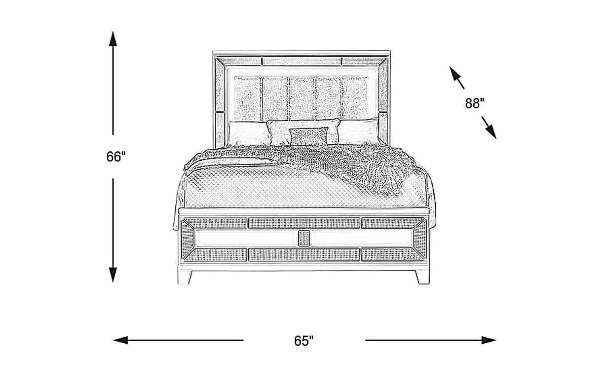 Melrose White Colors,White 3 Pc Queen Upholstered Bed | Rooms to Go
