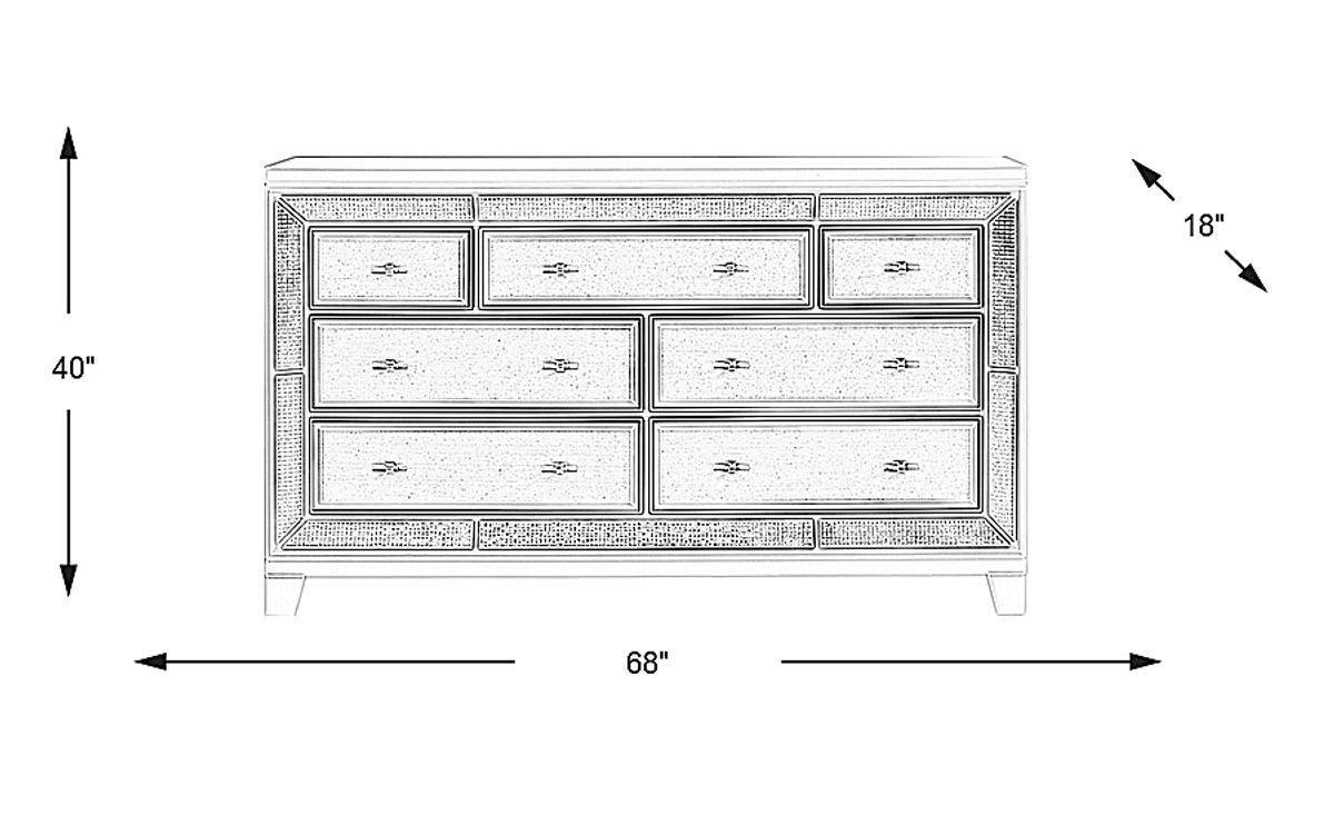 Melrose White Colors,White Dresser | Rooms to Go