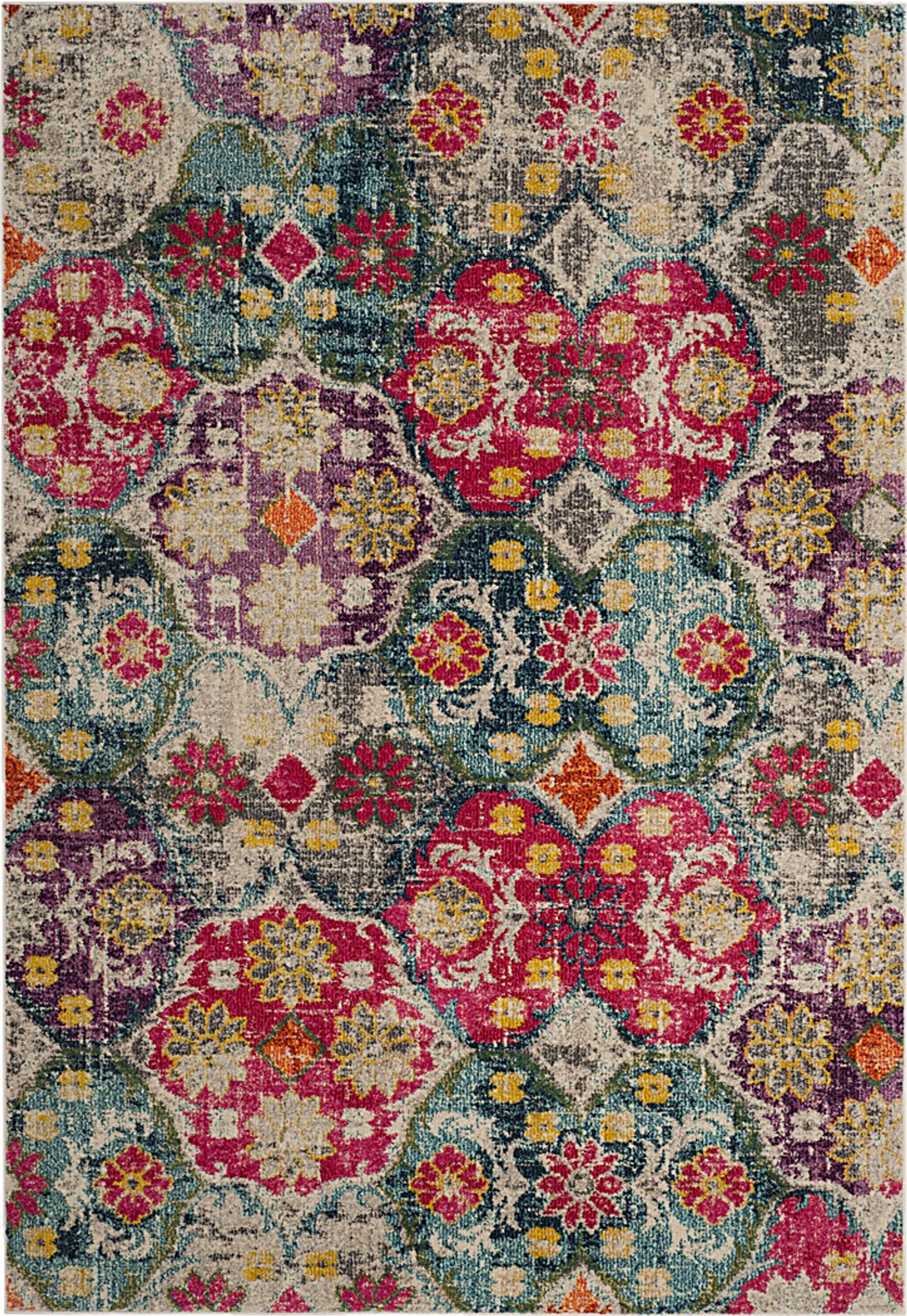 Mendosa Green Polypropylene Fabric Rug | Rooms to Go