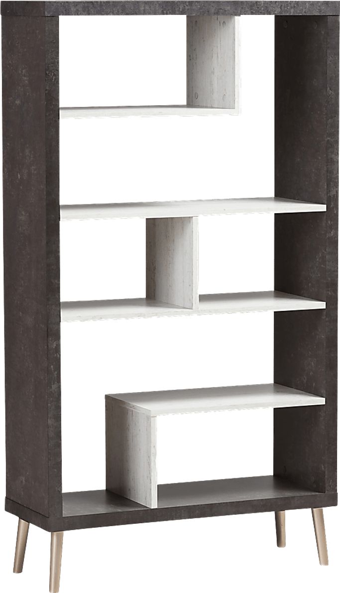 Mendota Brown Dark Wood Bookcase - Rooms To Go