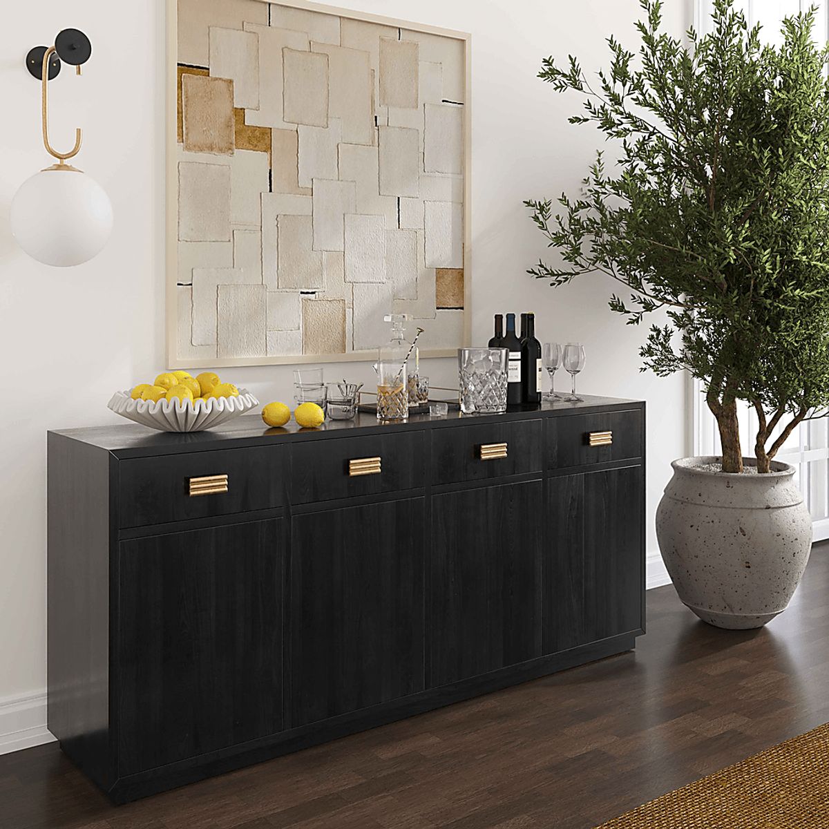 Mendum Black Buffet | Rooms to Go