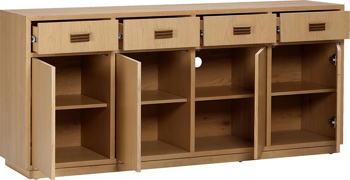 Mendum Natural Beige,White Buffet | Rooms to Go