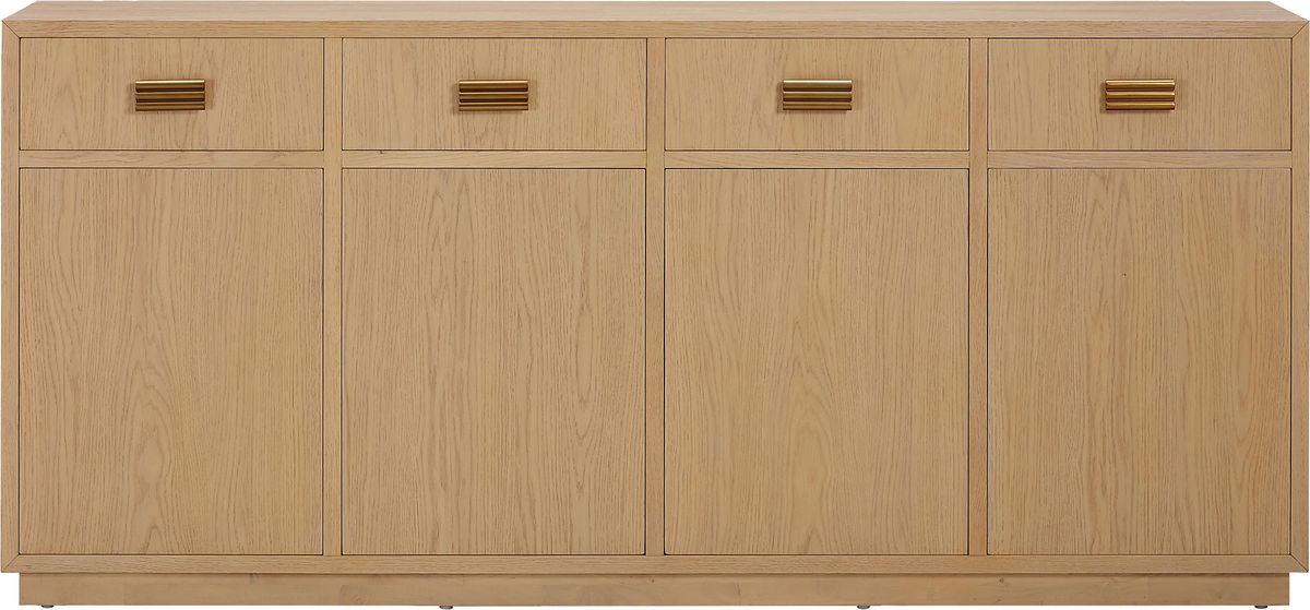 Mendum Natural Beige,White Buffet | Rooms to Go