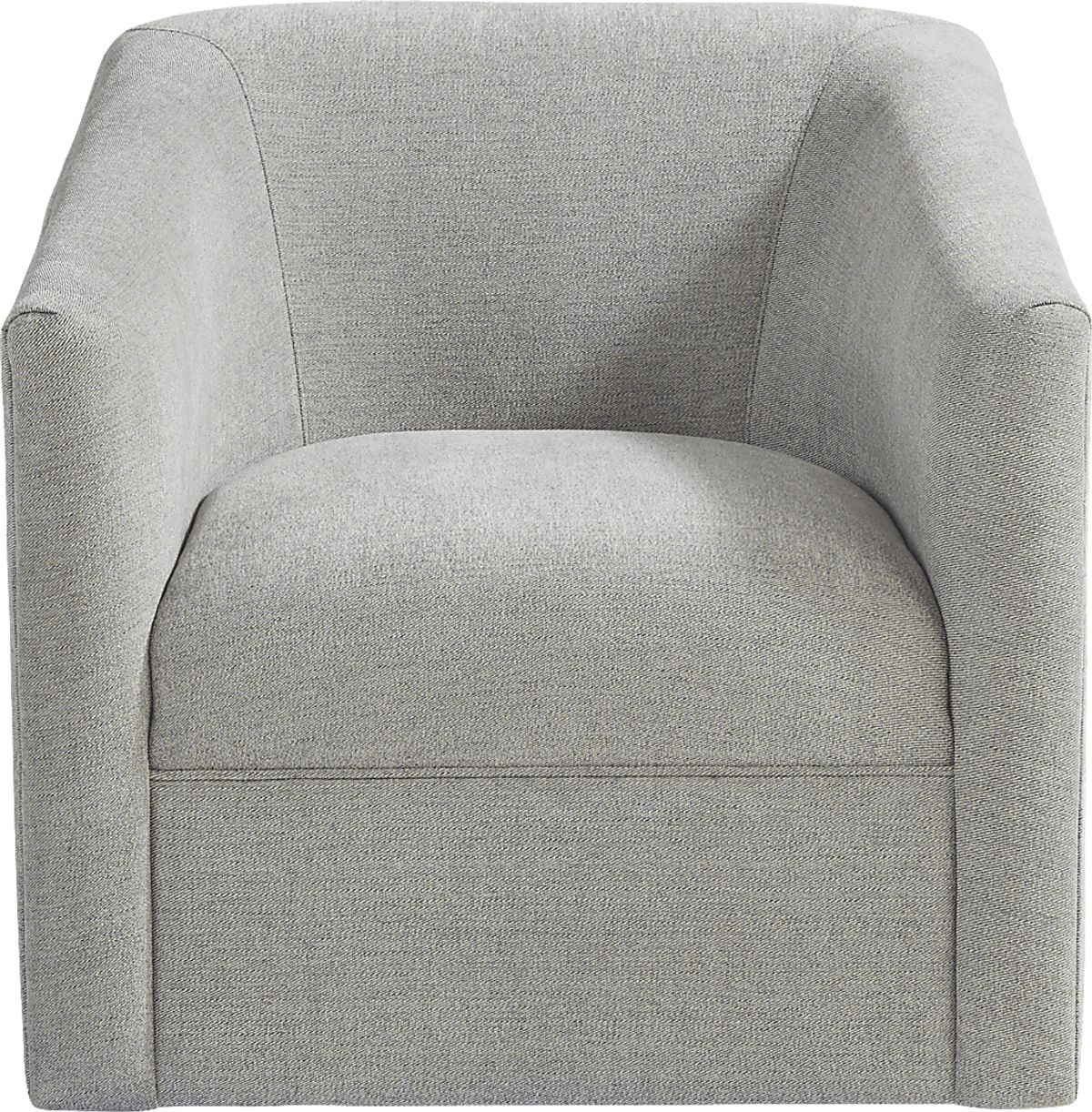 Merit Platinum Beige Polyester Fabric Swivel Accent Chair | Rooms to Go