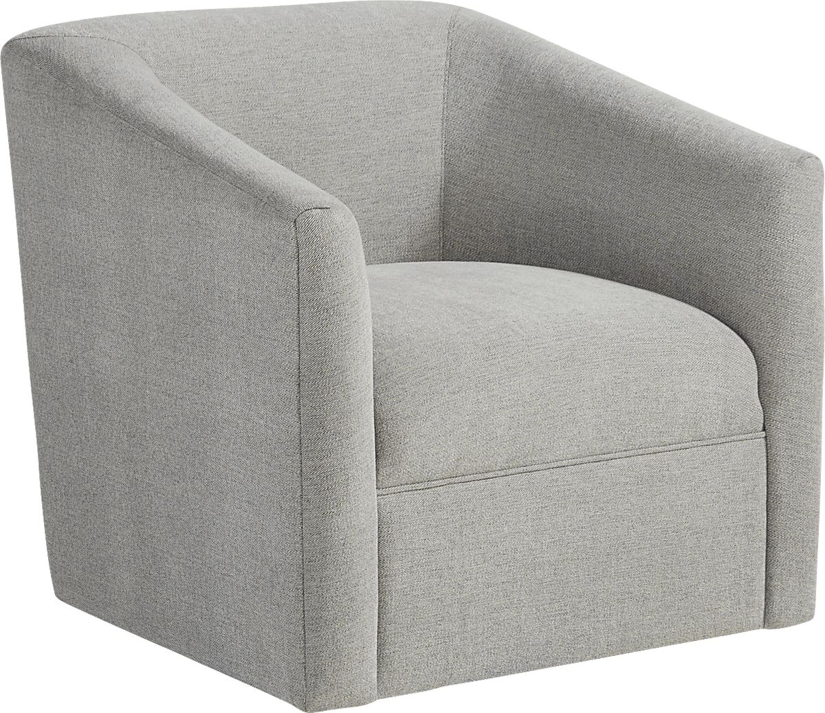 Merit Platinum Beige Polyester Fabric Swivel Accent Chair | Rooms to Go