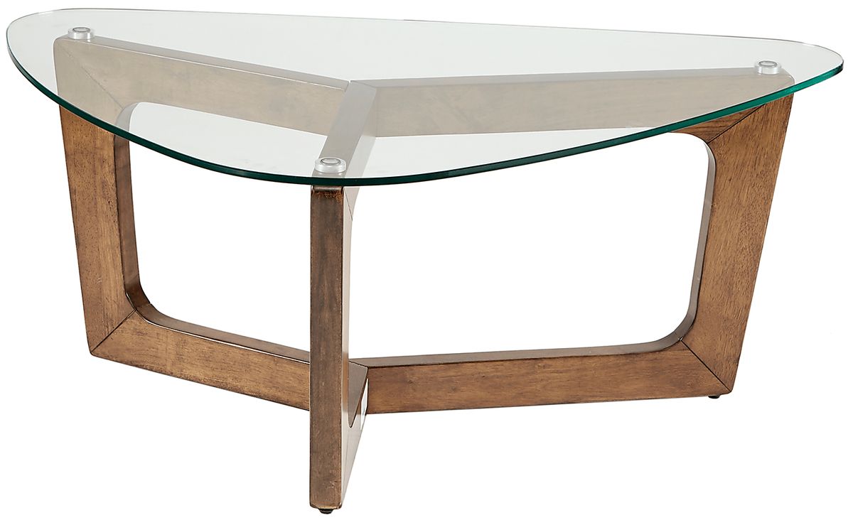Meserole Brown Dark Wood Cocktail Table | Rooms to Go