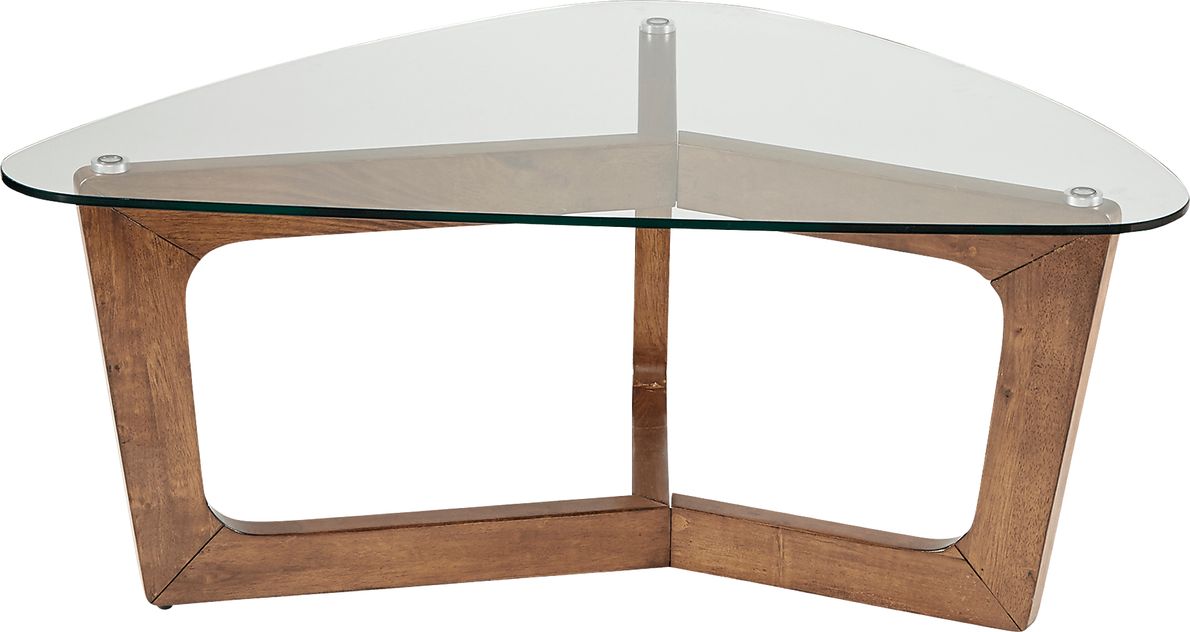 Meserole Brown Dark Wood Cocktail Table - Rooms To Go